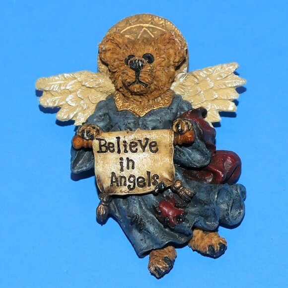 Jewelry | Vintage Believe In Angels Bear Brooch Pin Boyds Bearwear ...